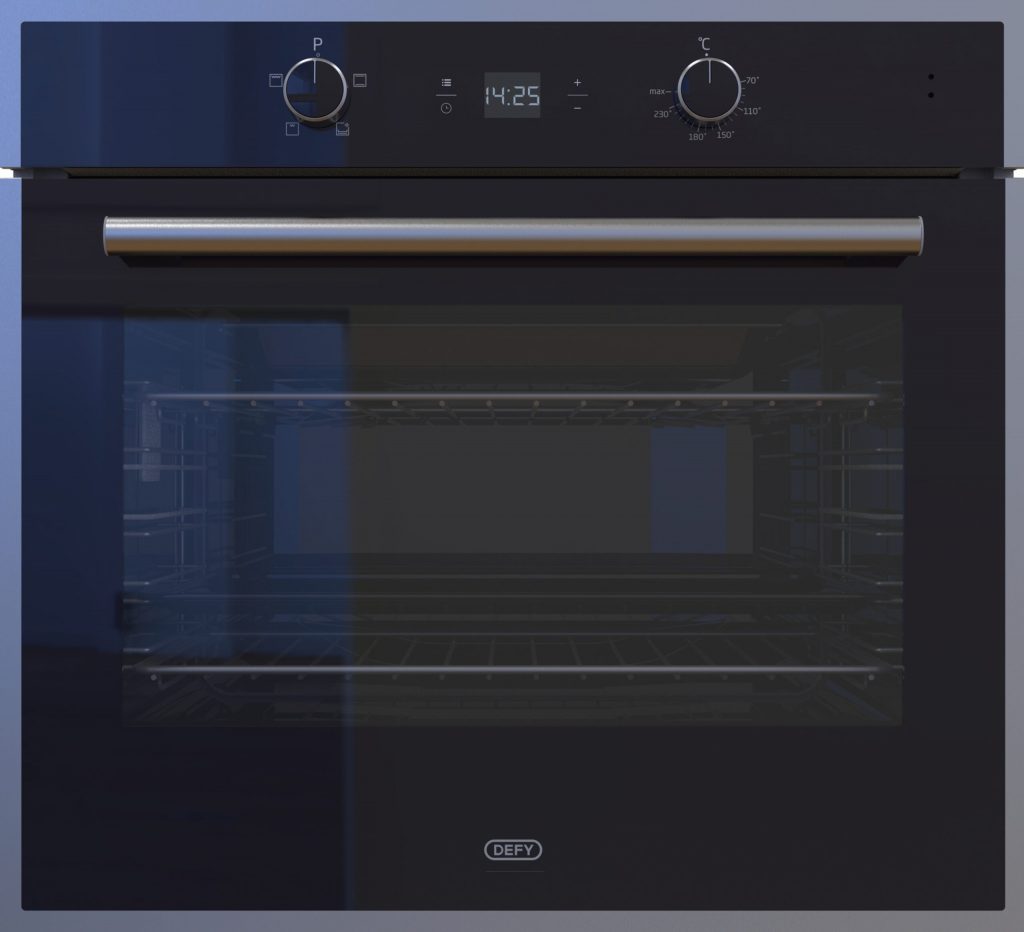 Defy 70cm Gemini Static Eye-Level Oven Black - DBO772 - karabazaar