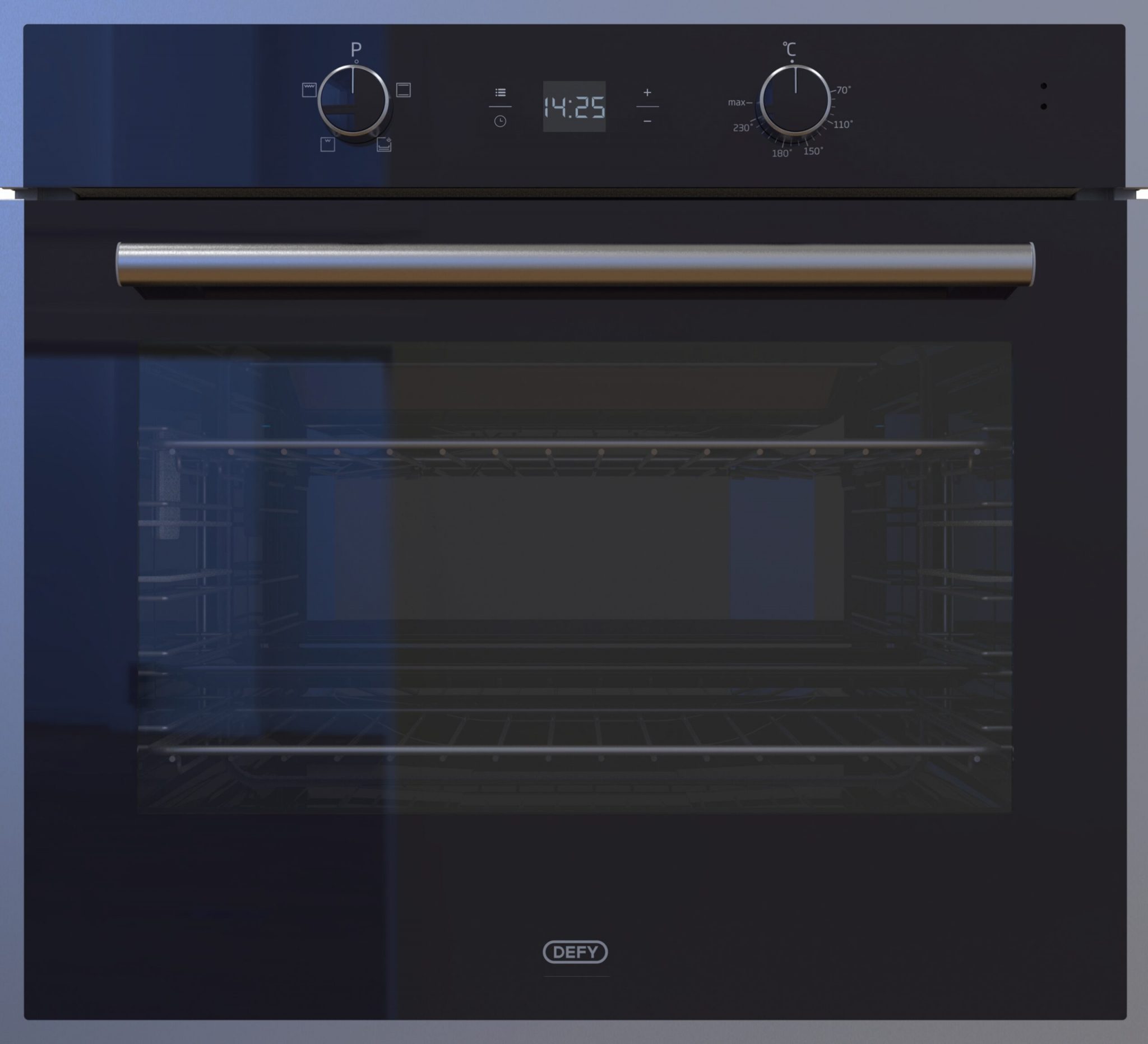 Defy 70cm Gemini Static Eye-Level Oven Black - DBO772 - karabazaar